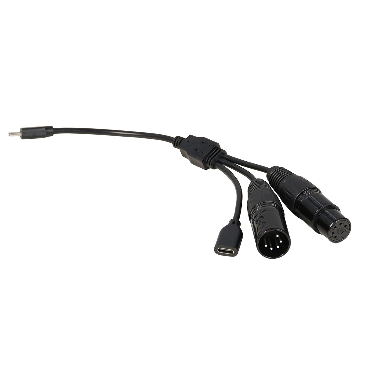 NANLITE CB-DMX-USBC-1/3II USB-C to DMX ケーブルスプリッター PavoTube II 6XR/T8-7 ...